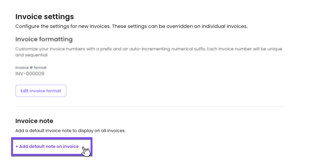 How to add a default note for your invoices – Melio